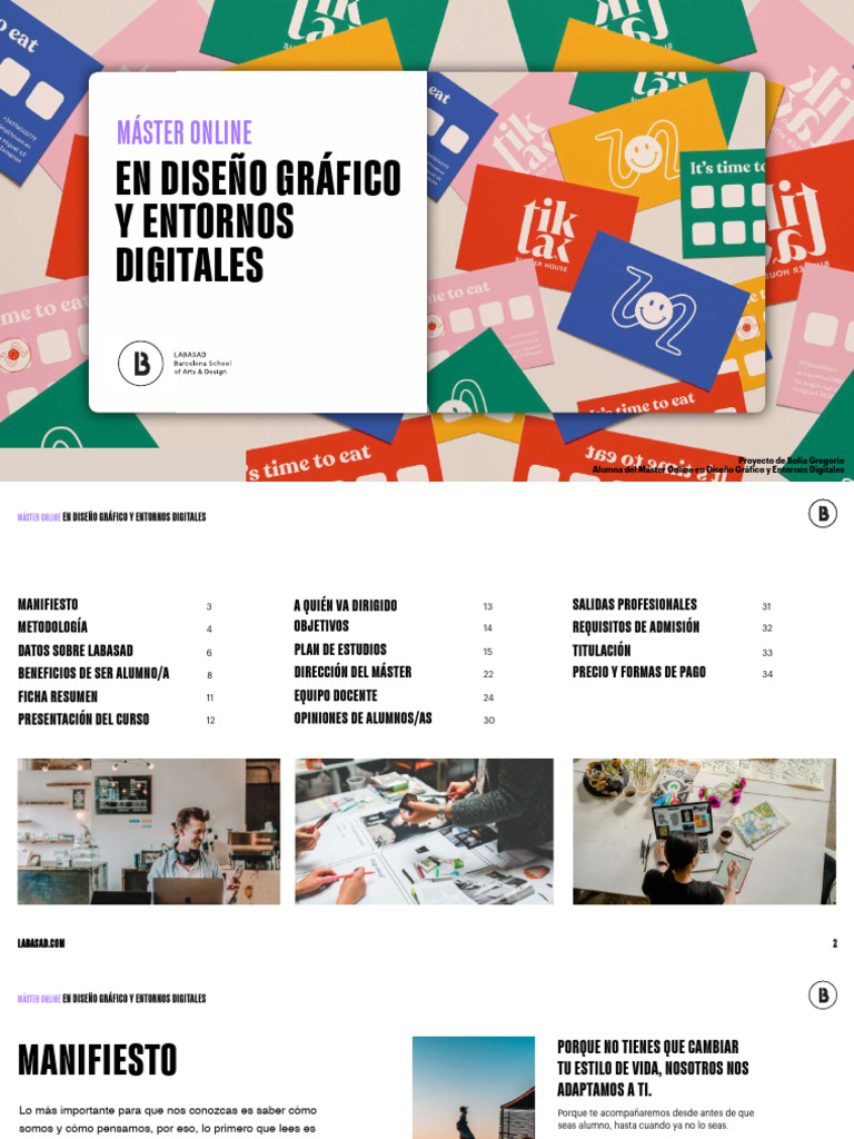 Programa Master Online Diseño Grafico y Entornos Digitales | PDF