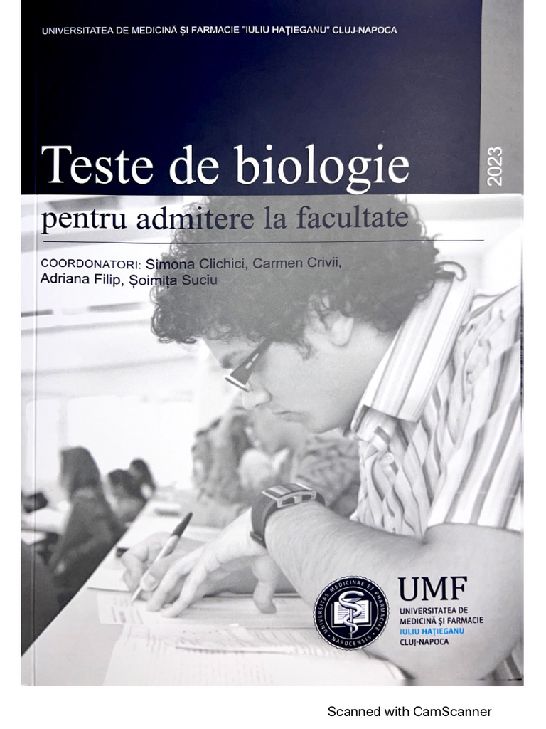Culegere Grile BIOLOGIE 2023 UMF Cluj | PDF
