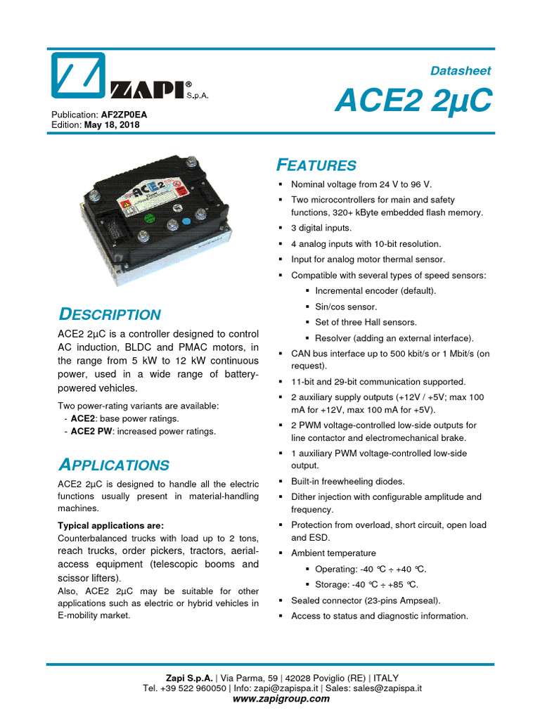 AF2ZP0EA (ACE2-2uC-datasheet) | PDF | Microcontroller | Electricity