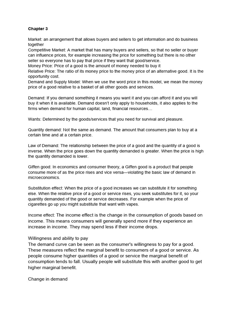 Chapter 3 Econ 101 Notes Pdf