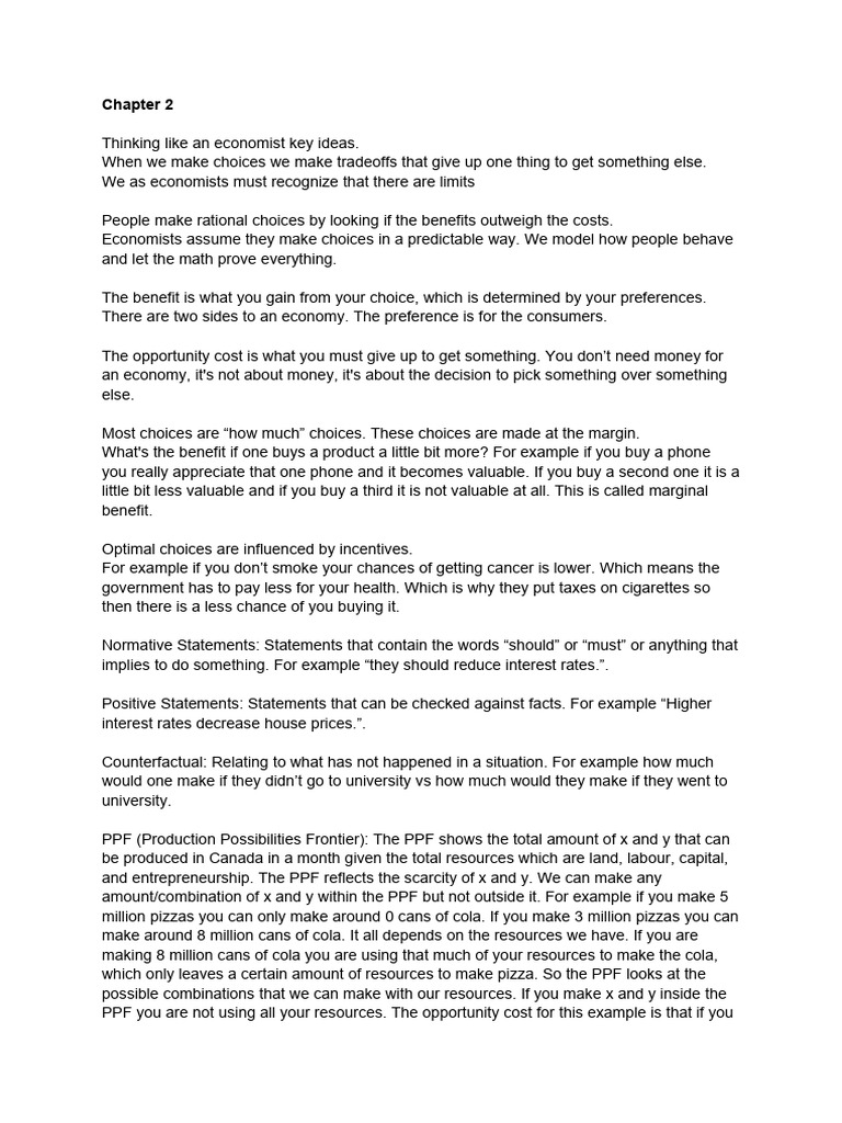 Key Economic Concepts Explained | PDF