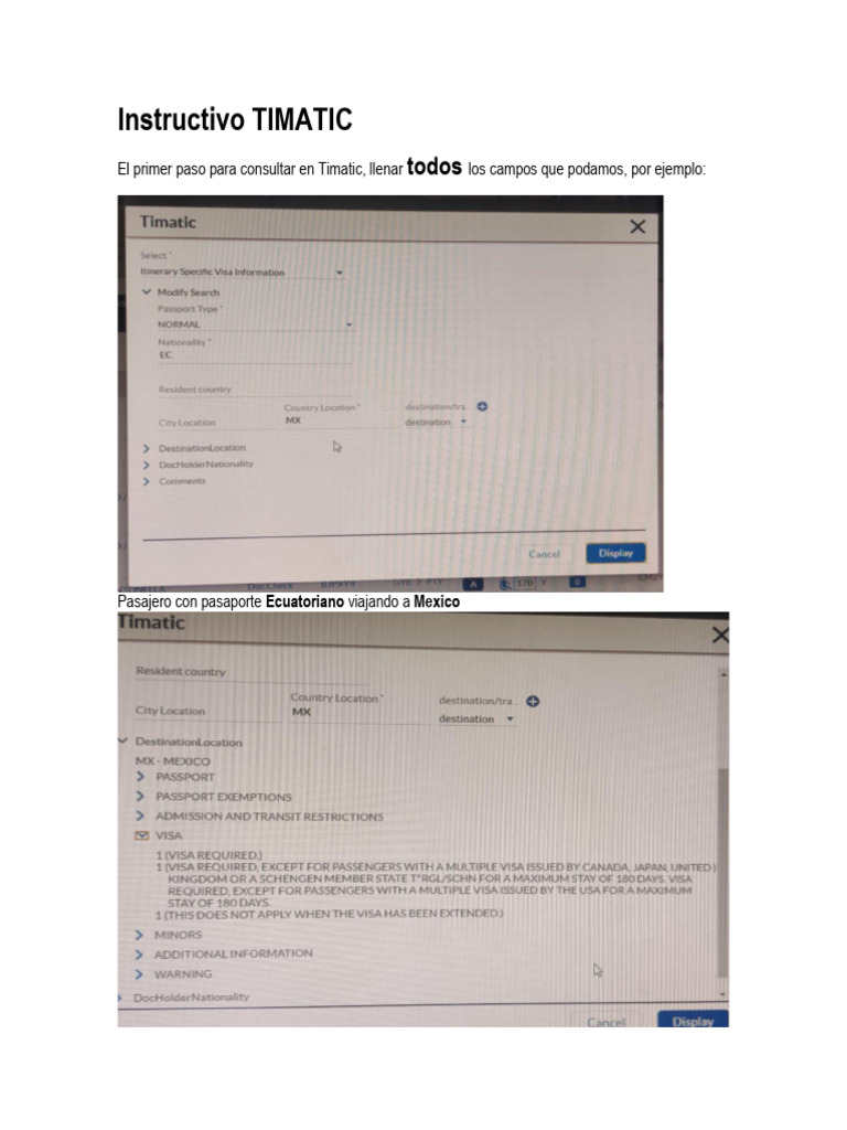 Instructivo TIMATIC | PDF