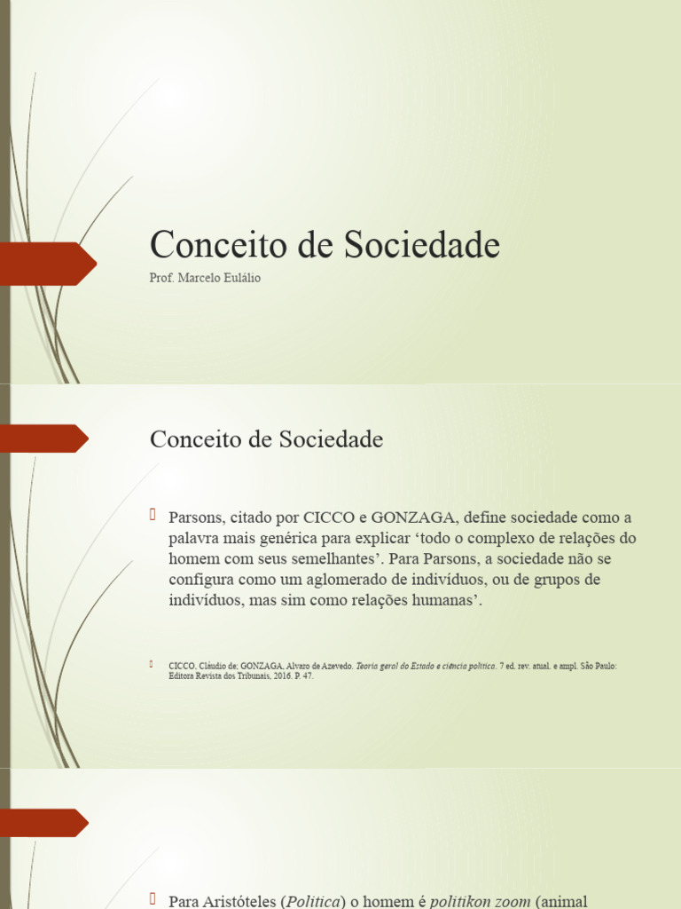 Conceito de Sociedade e Teorias Sobre Os Fundamentos Da Sociedade | PDF