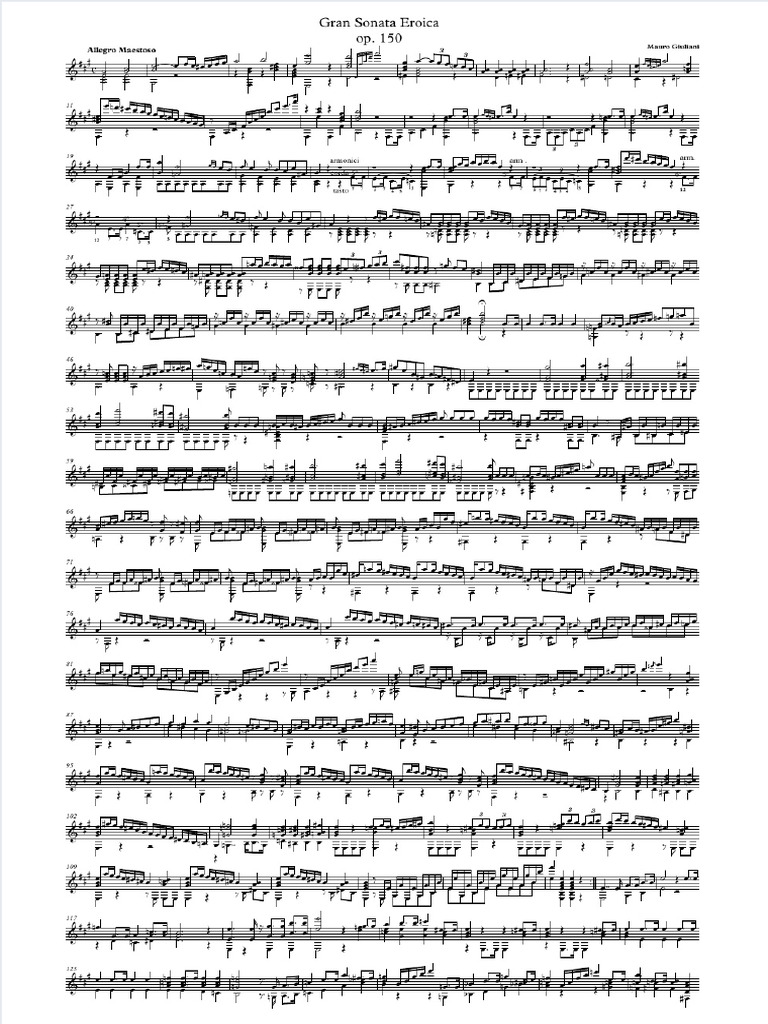 Dokumen - Tips Mauro Giuliani Gran Sonata Eroica Op 150 | PDF