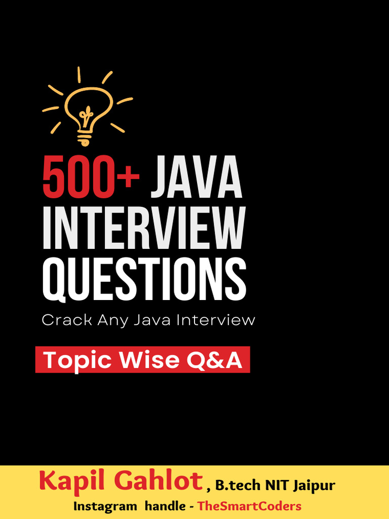 JavaInterviewE Book | PDF | Java Virtual Machine | Java (Software Platform)