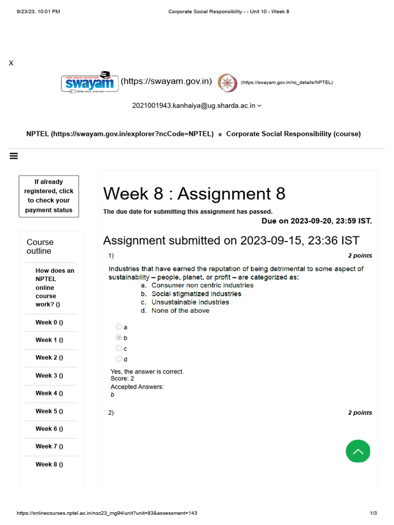Corporate Social Responsibility Assingment | PDF | Computers