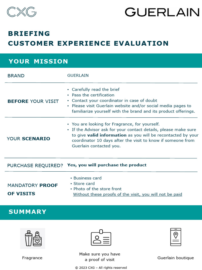 Guerlain Brief - Fragrance - Purchase Scenario | PDF | Career & Growth