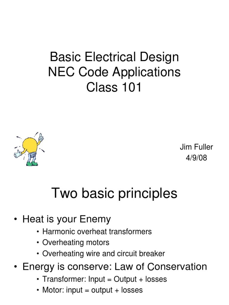 Basic Electrical Class NEC Code 101 | Electrical Conductor | Transformer
