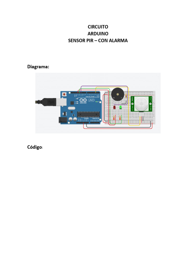 Circuito Sensor Pir Con Alarma | PDF