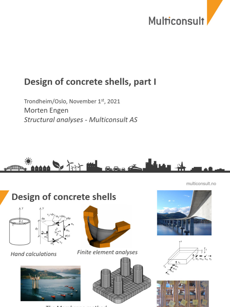 Design of Concrete Shells, Parti, ME, 211101 | PDF | Bending | Finite ...