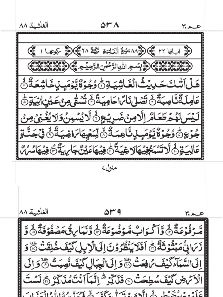 88 Surah Al Ghashiyah | PDF