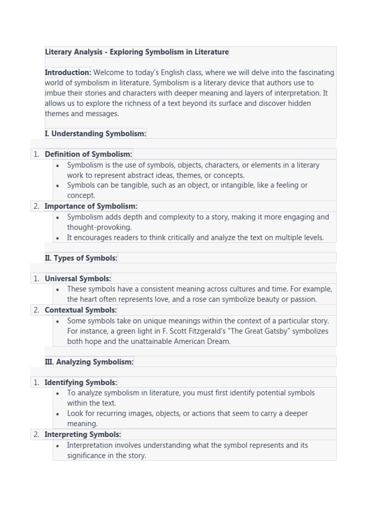 Literary Analysis Pdf