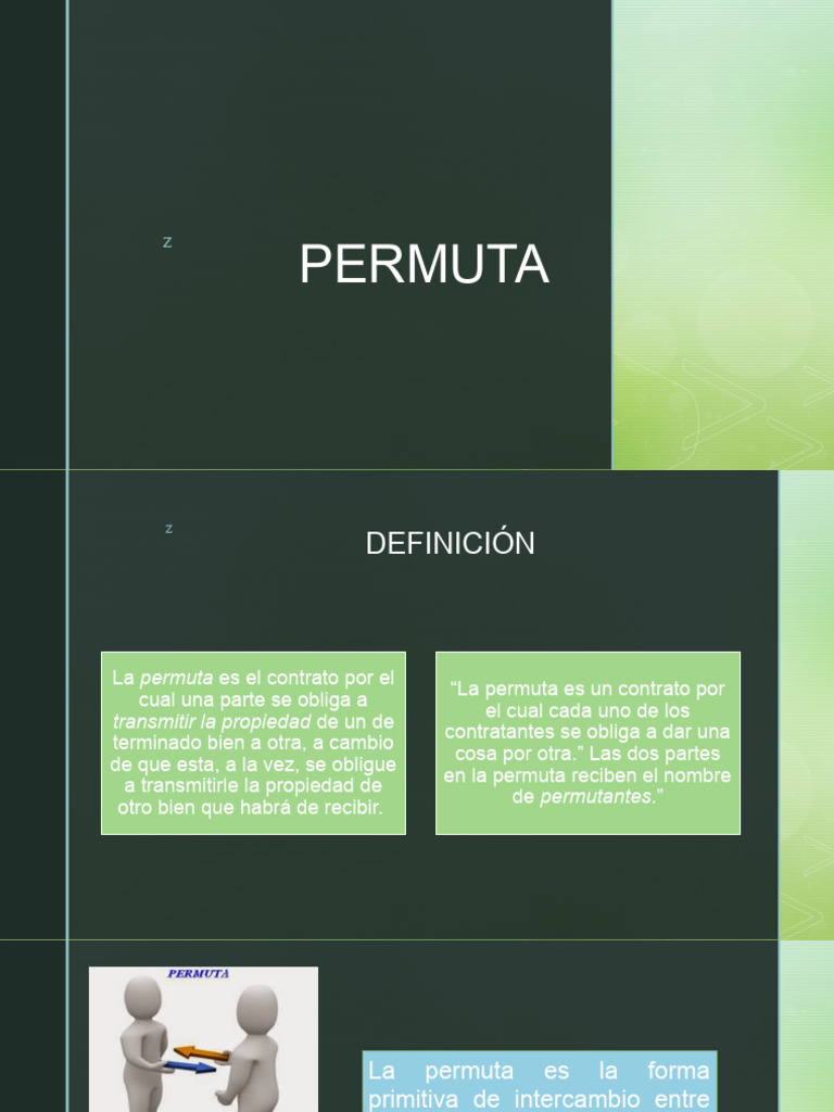 Permuta | PDF | Propiedad | Derecho civil (sistema legal)