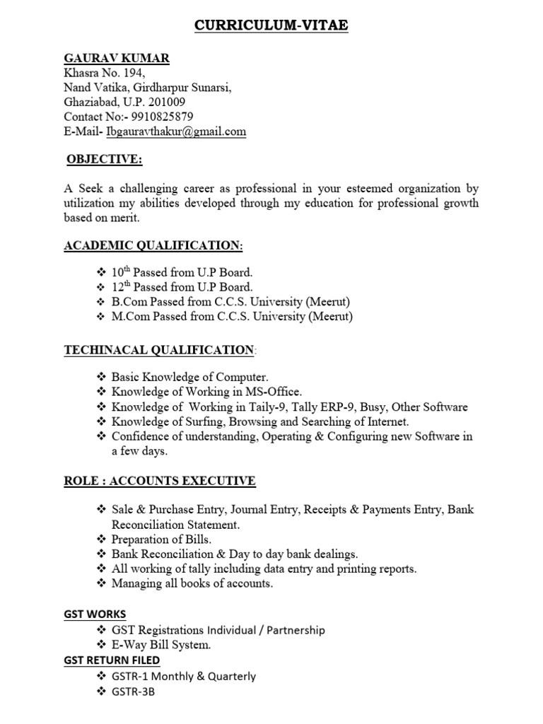 Gaurav New CV 2023 | PDF | Computing