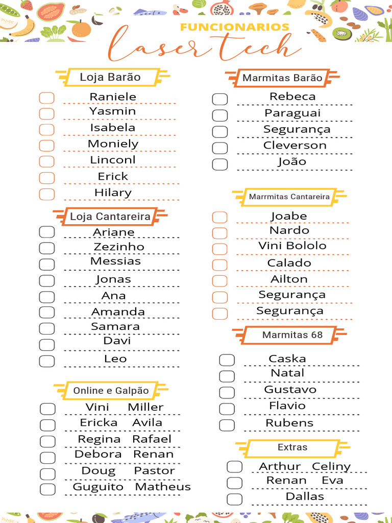 Lista Checklist Compras Do Mês para Impressão Criativa | PDF