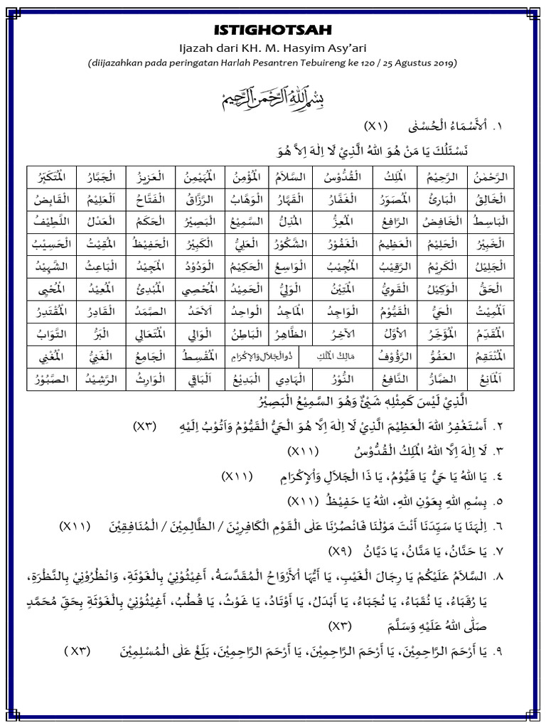 Istighosah Tebuireng | PDF