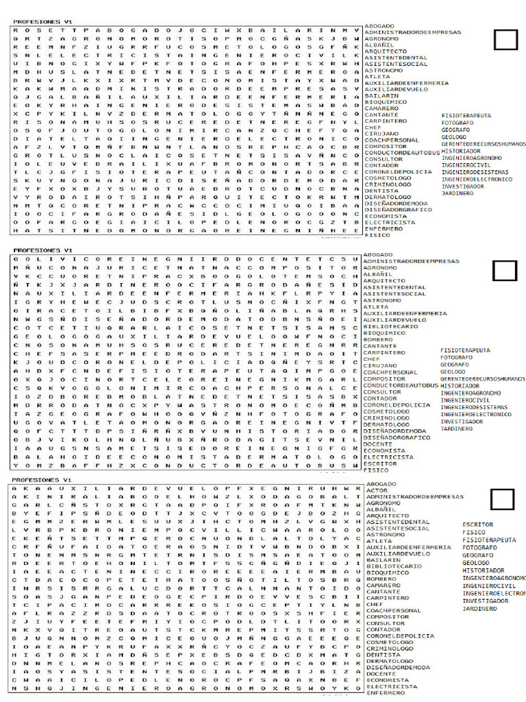 Sopas de Letras para Bachillerato | PDF