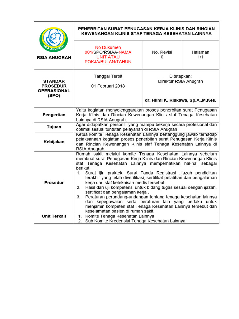Spo Penerbitan SPK Dan RKK | PDF