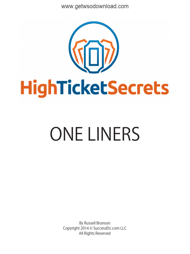 06 HighTicketSecrets OneLiners | PDF | Limited Liability Company | Information