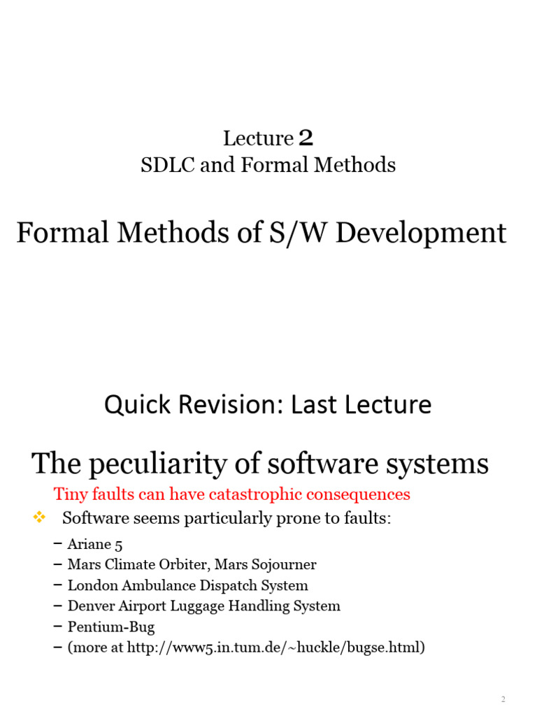 02-SDLC and Formal Methods | PDF | Formal Methods | Specification (Technical Standard)