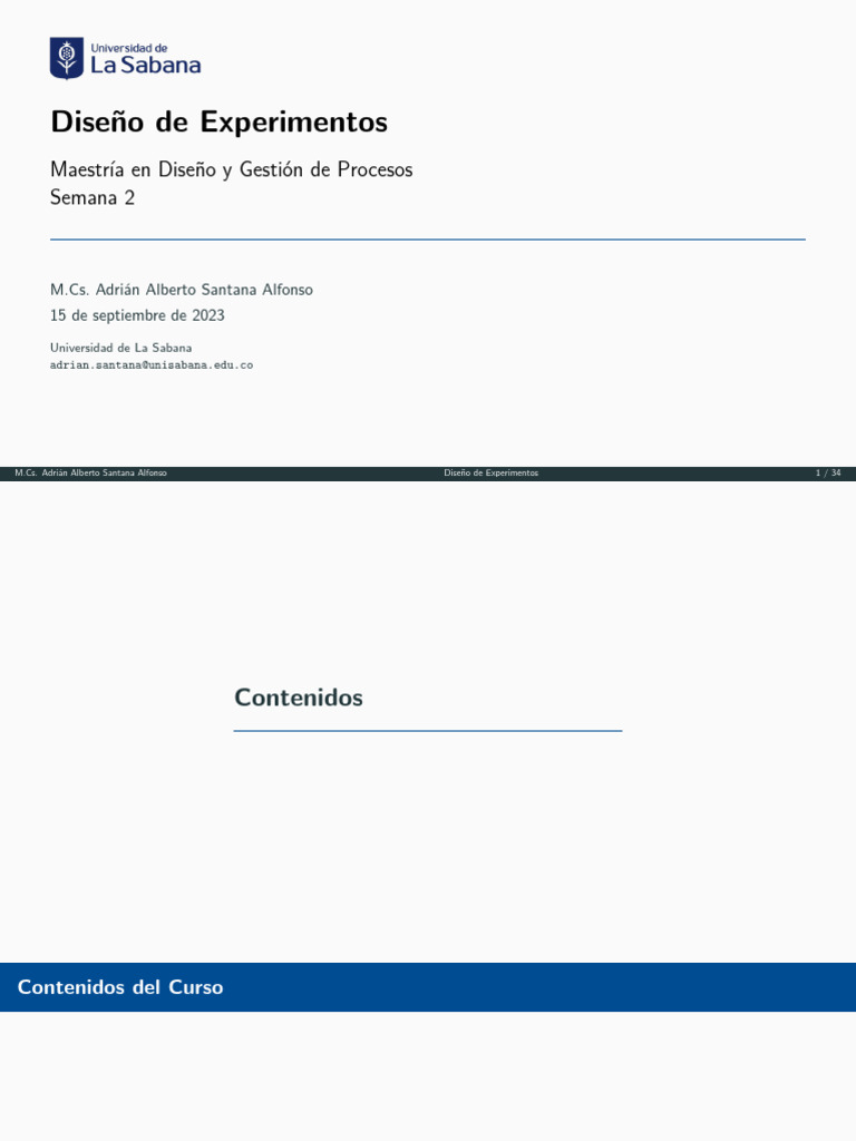 Semana2 Diseño Experimental | PDF