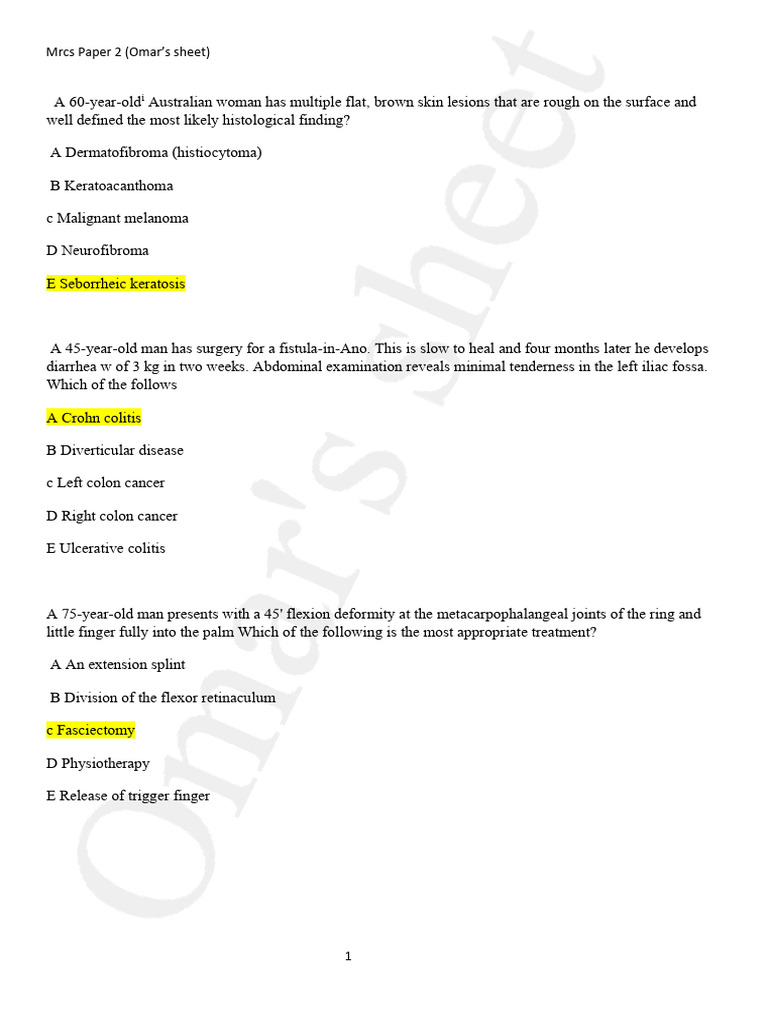 Omar's Sheet Paper 2 Corrected | PDF