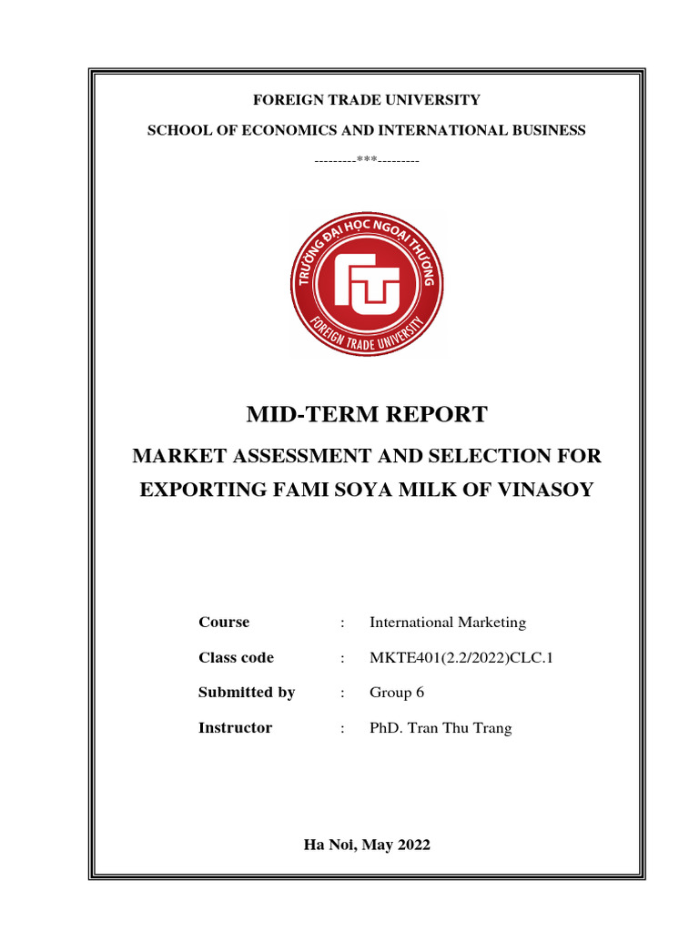 International Marketing Midterm Report | PDF
