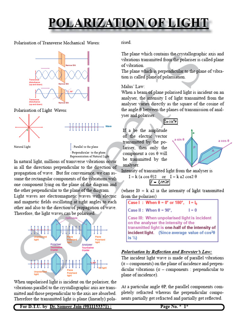 Polarization | PDF | Physics | Scientific Phenomena