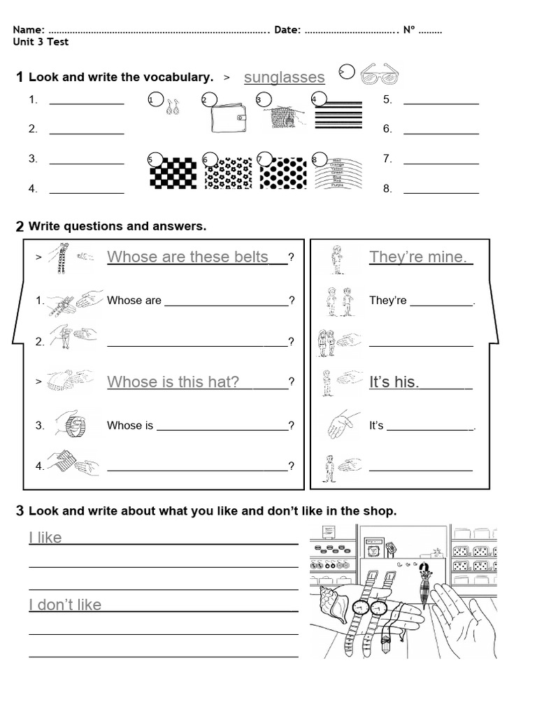 Test Unit 3 English 4th Grade Adapted All About Us | PDF
