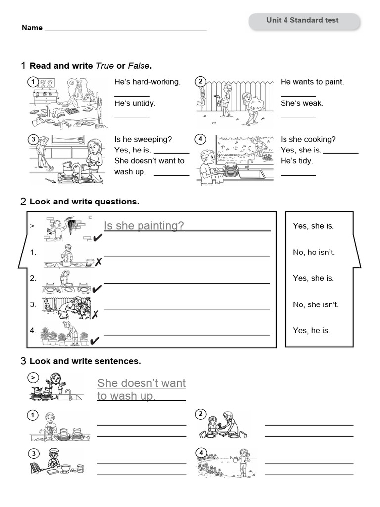 Test Unit 4 English 4th Grade Adapted All About Us | PDF