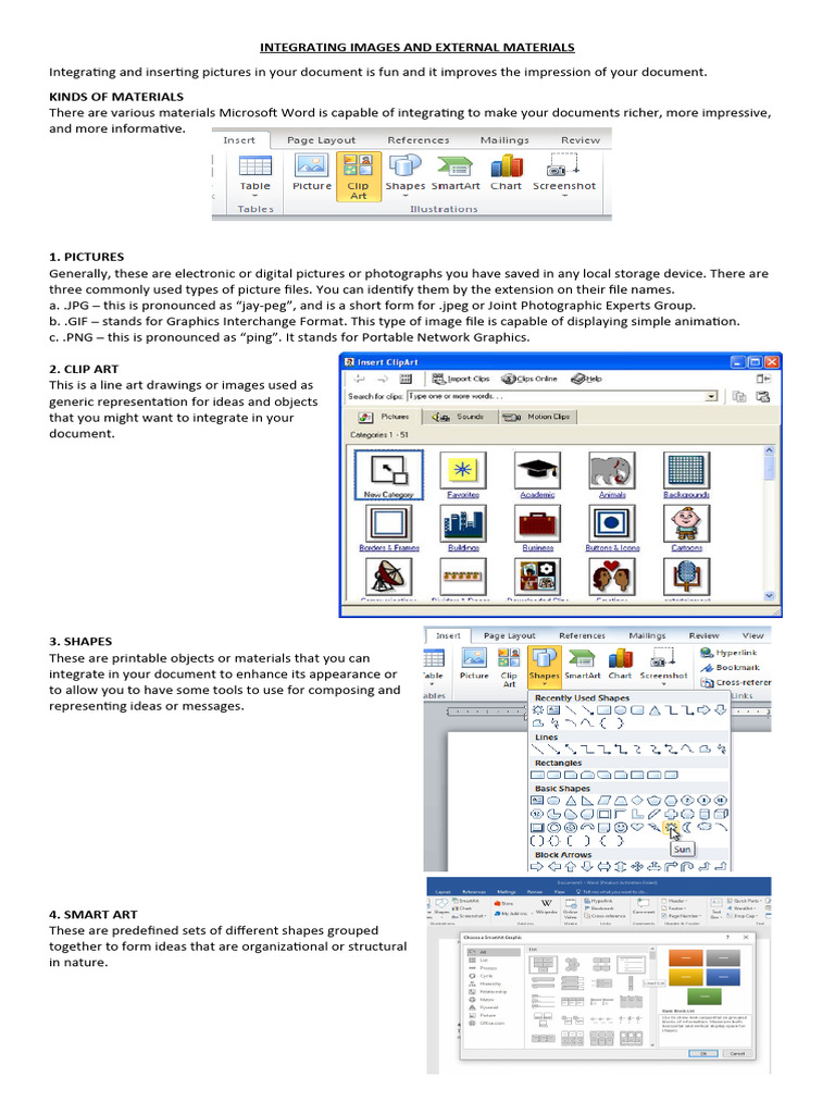 Integrating Images and External Materials | PDF | Computer Science | Computing