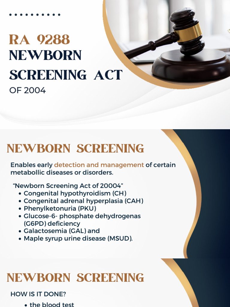 Newborn Screening Act | PDF