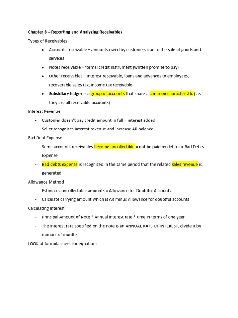 Final Exam Cheat Sheet ADM1340 | PDF | Dividend | Depreciation