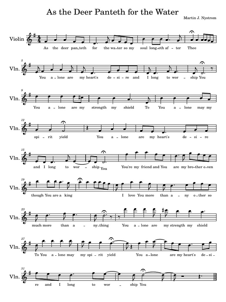 As The Deer Panteth For The Water | PDF