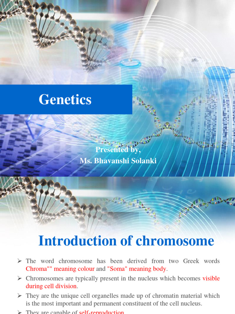 Genetics | PDF | Karyotype | Chromosome