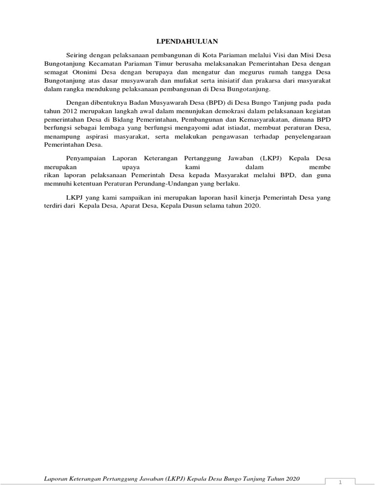 LKPJ Dan Lampiran | PDF