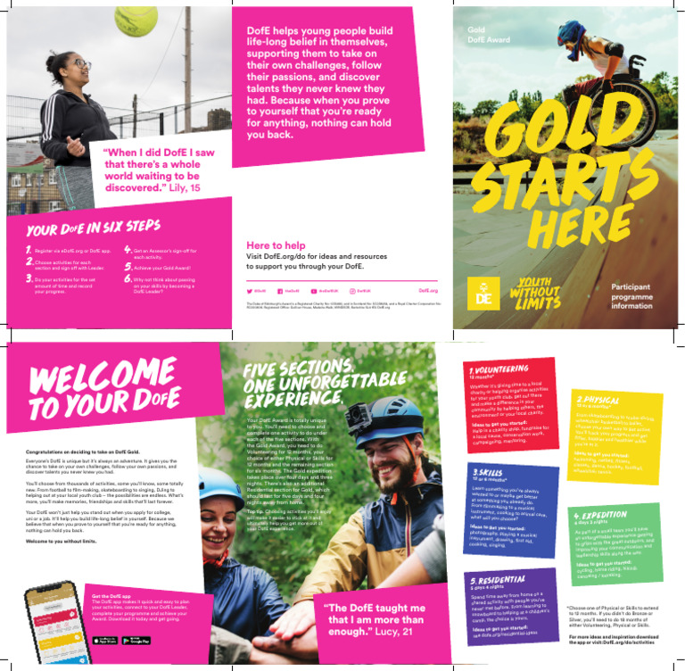 Programme Leaflet 6pp Gold ENG 2021 V2 | PDF | United Kingdom | Awards