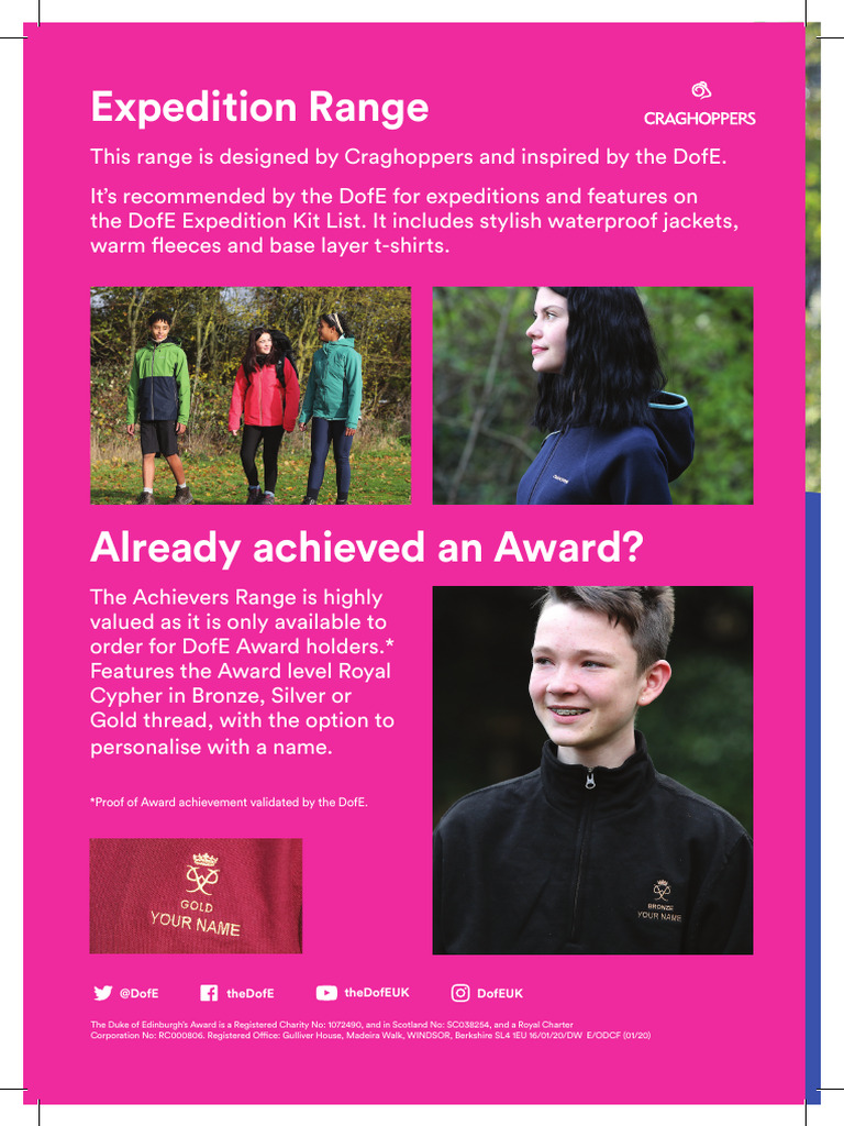 DofE Official Clothing and Merchandise | PDF | Clothing | Fashion