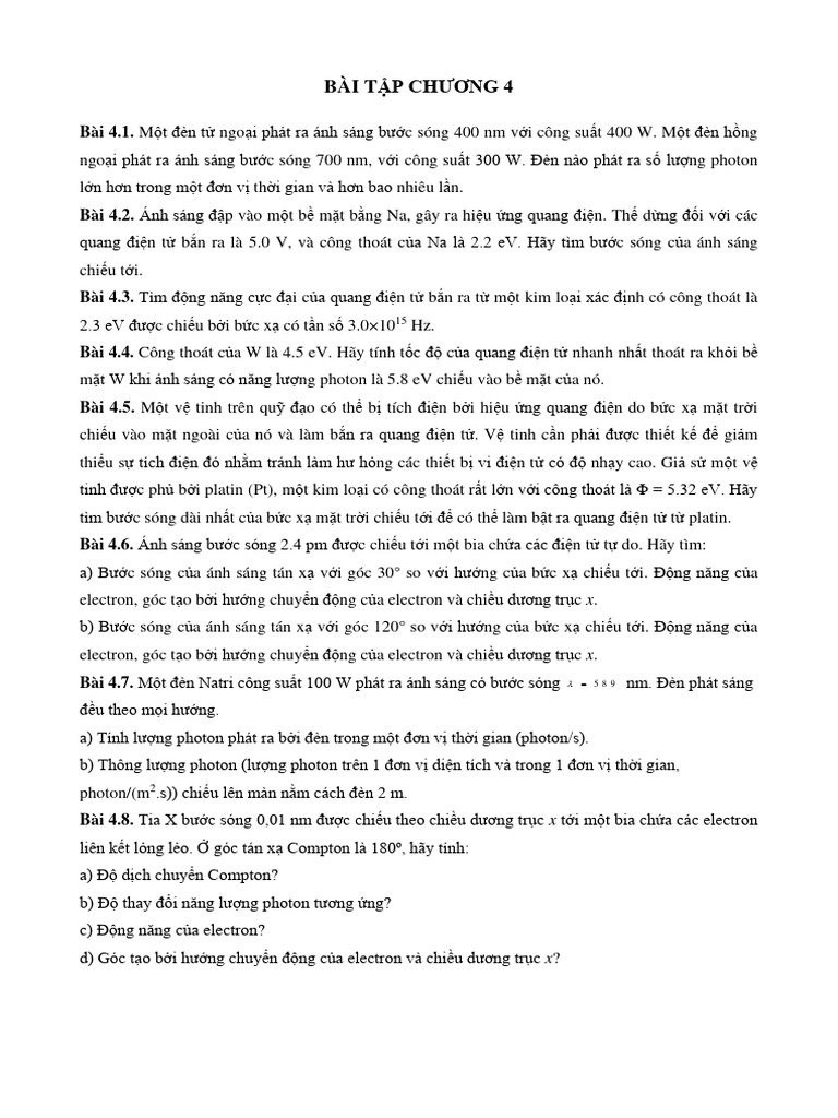 Bai Tap Chuong 4 | PDF