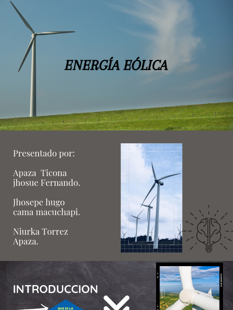 Diapositivas - Energia Eolica - 20230816 - 191802 - 0000 | PDF | Energía eólica | Energía renovable