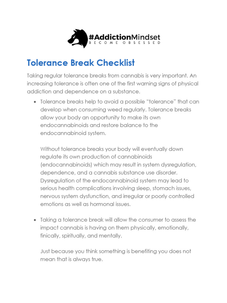 34d0eb A003 3f50 bdd8 Fde653f327d8 - Tolerance - Break - Checklist | PDF