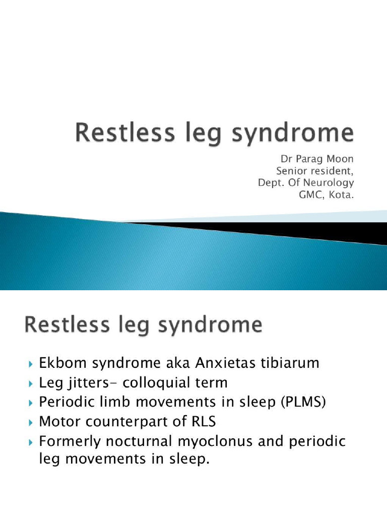 Restless Leg Syndrome 56203589 | PDF