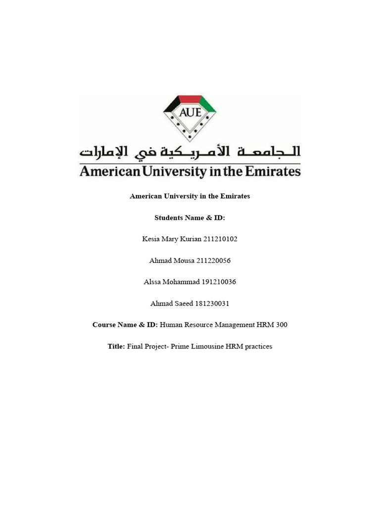 HRM Final Project | PDF | Human Resources | Human Resource Management