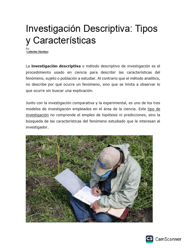 Investigación Descriptiva | PDF