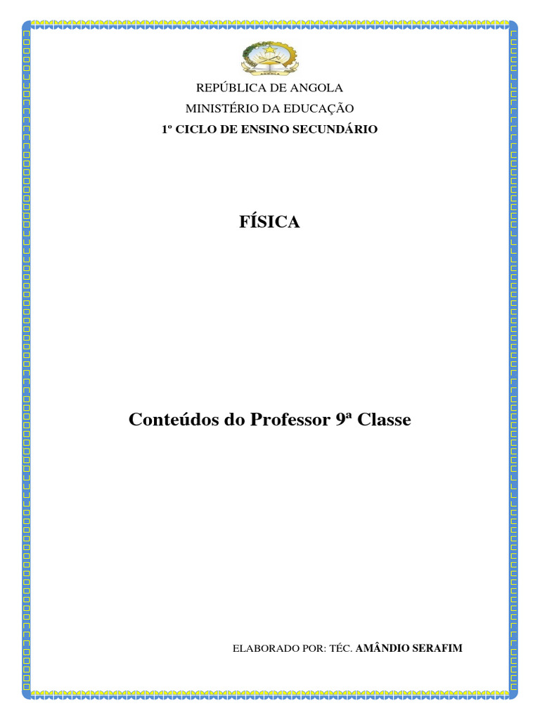 FÍSICA - 9 CLASSE (AMâNDIO) | Download grátis PDF | Corrente elétrica ...