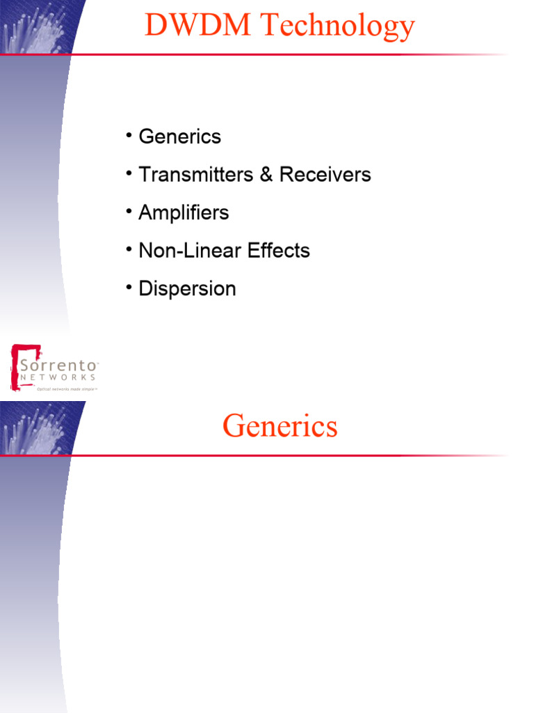 Advanced DWDM Training | PDF | Dispersion (Optics) | Optical Fiber