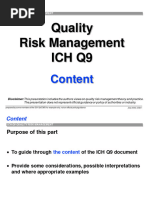 ICH Q9 (R1) Quality Risk Management Guide | PDF | Risk | Risk Management