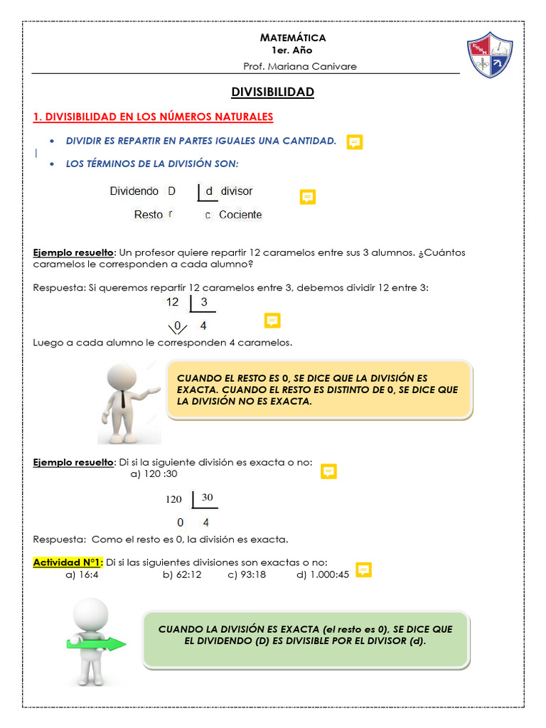 Matemática - Divisibilidad | PDF