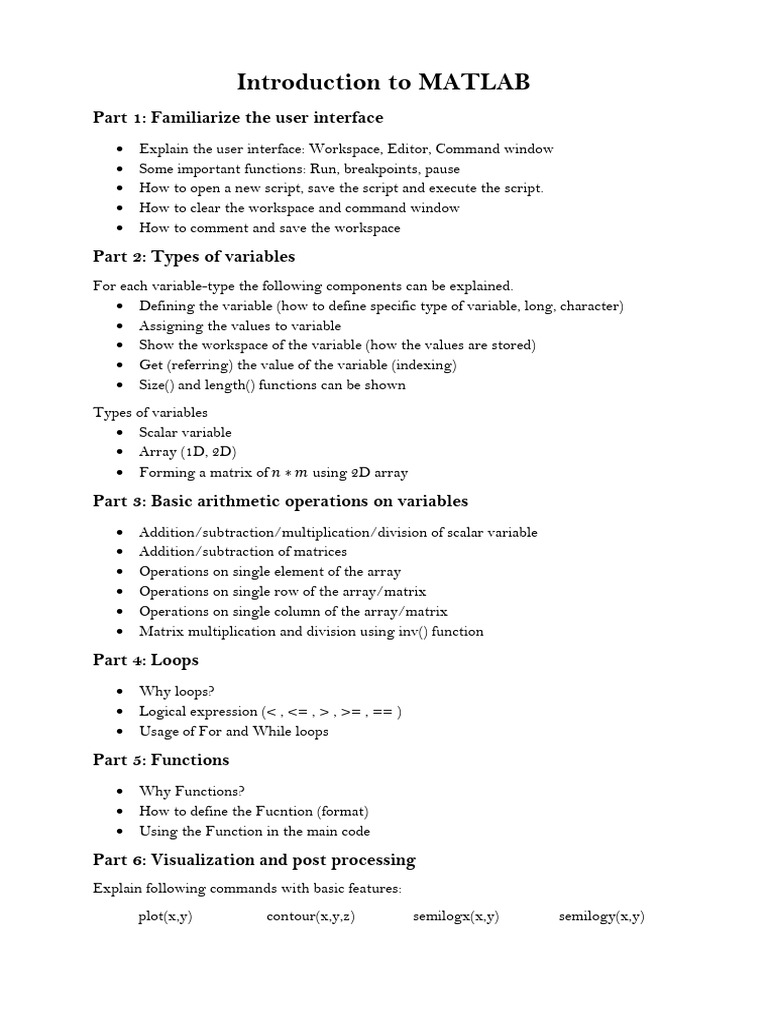 Introduction To Matlab 3 Pdf Matrix Mathematics Matlab 2827