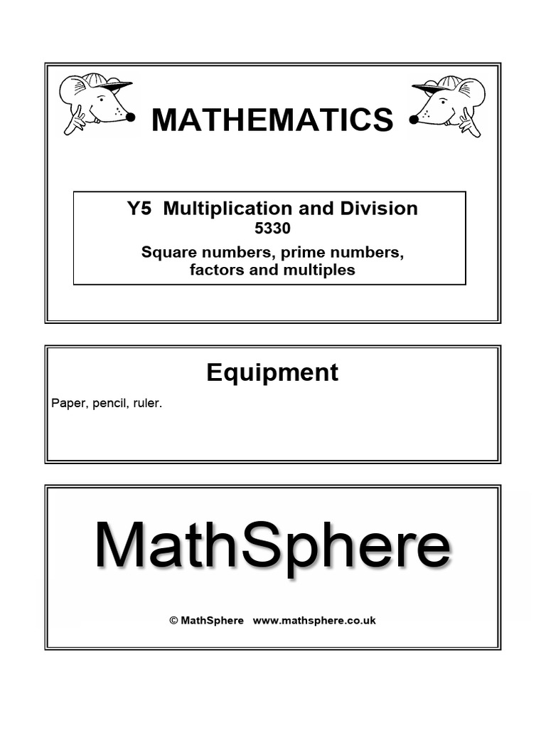 Year 5 3 Square Prime Factors | PDF